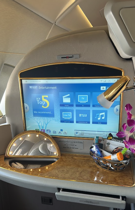 Emirates First Class A380 Review | RoundAbout Travel