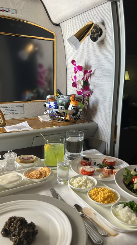 Emirates First Class A380 Review | RoundAbout Travel